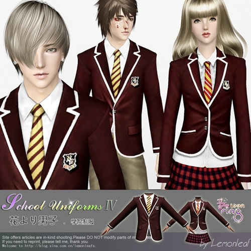 Mod The Sims - WCIF: these school uniforms at?