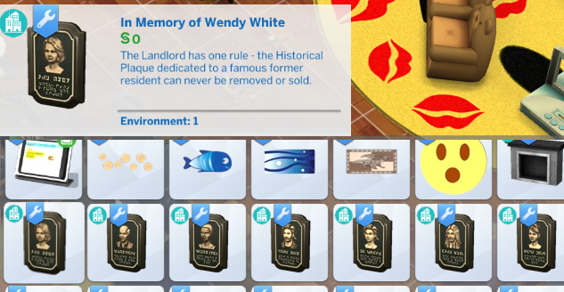 Mod The Sims - the in memory plaques in city living maker.