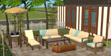 Mod The Sims - TS3_TS2 Danish Patio Set