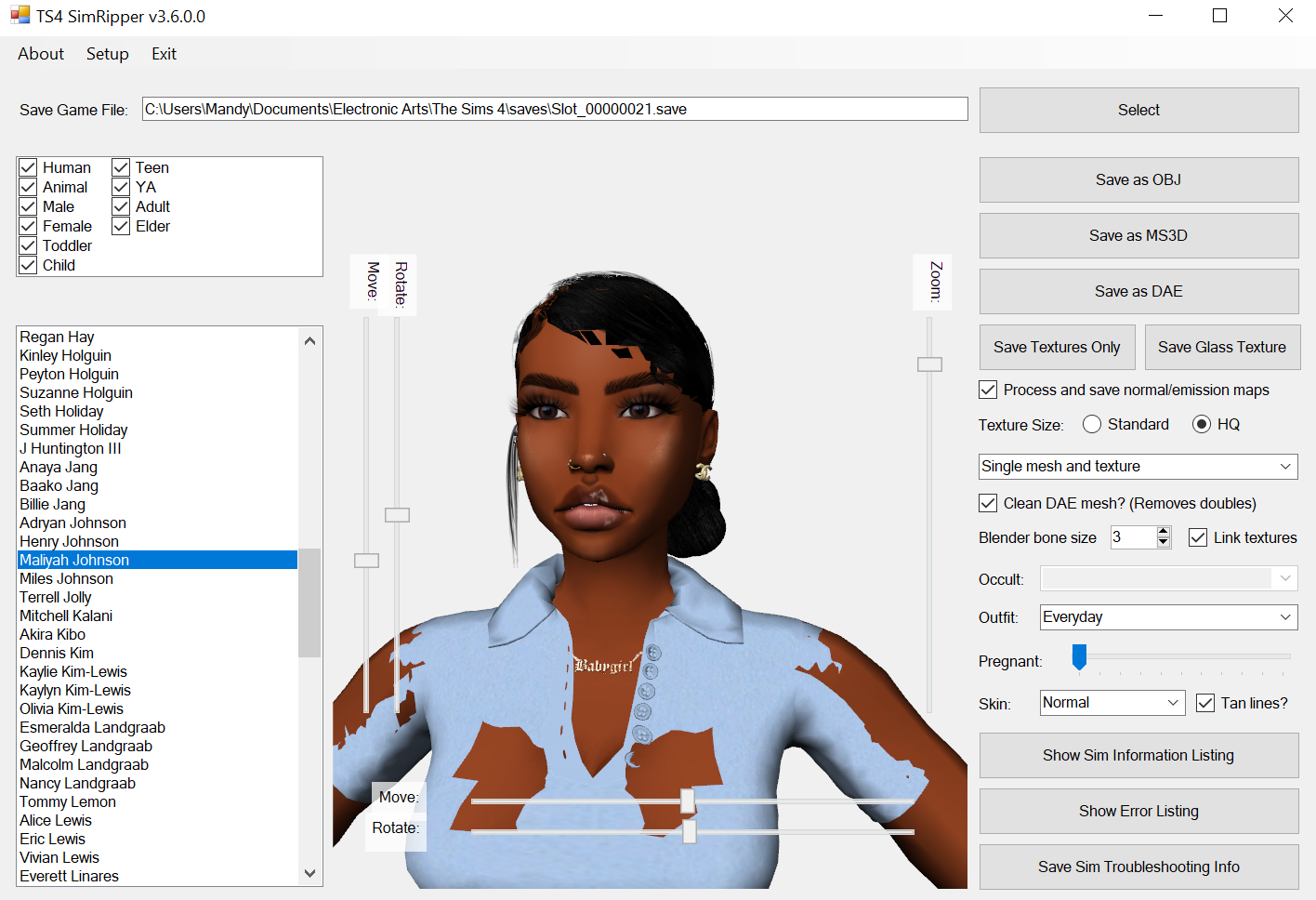 Mod The Sims - TS4 SimRipper Classic: rip sims from savegames. V3.14.2.0, updated 4/19/2023