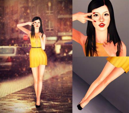 Mod The Sims - victory hand sign on face pose