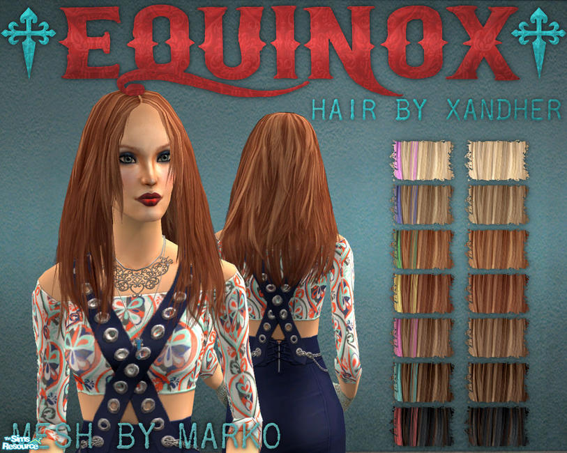 Mod The Sims - (Found)WCIF Mesh for Equinox Hair by Xander