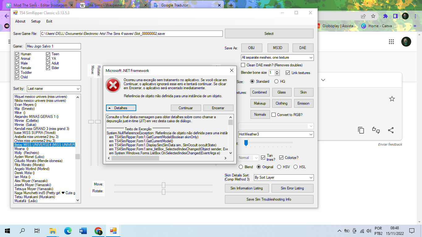 Mod The Sims - TS4 SimRipper Classic: rip sims from savegames. V3.14.2. ...