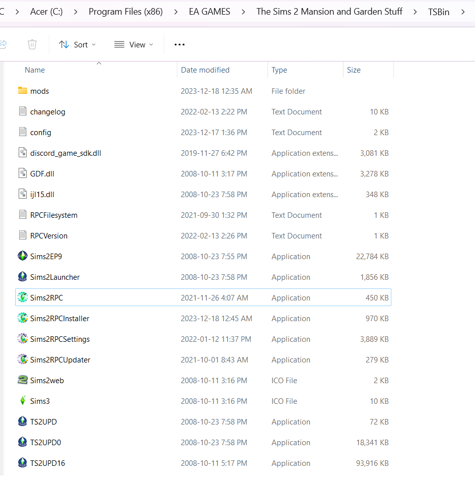 Mod The Sims - Sims2RPC - Modded Sims 2 Launcher for Mansion and Garden