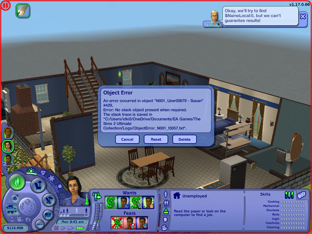 Mod The Sims - Sims name displays as $NameLocal:0