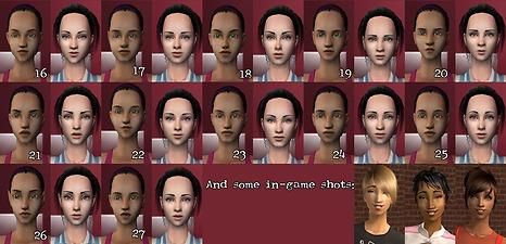 Mod The Sims - Full Set of Default Face Replacement Templates!
