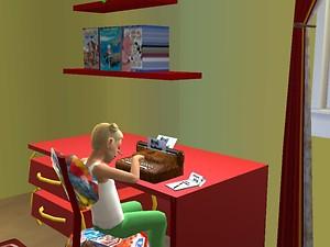 Mod The Sims - New Mesh-Typewriter for children!