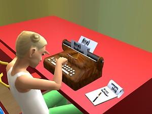 Mod The Sims - New Mesh-Typewriter for children!