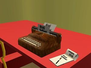 Mod The Sims - New Mesh-Typewriter for children!