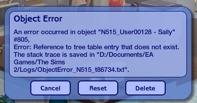 Mod The Sims - Tree Table Error