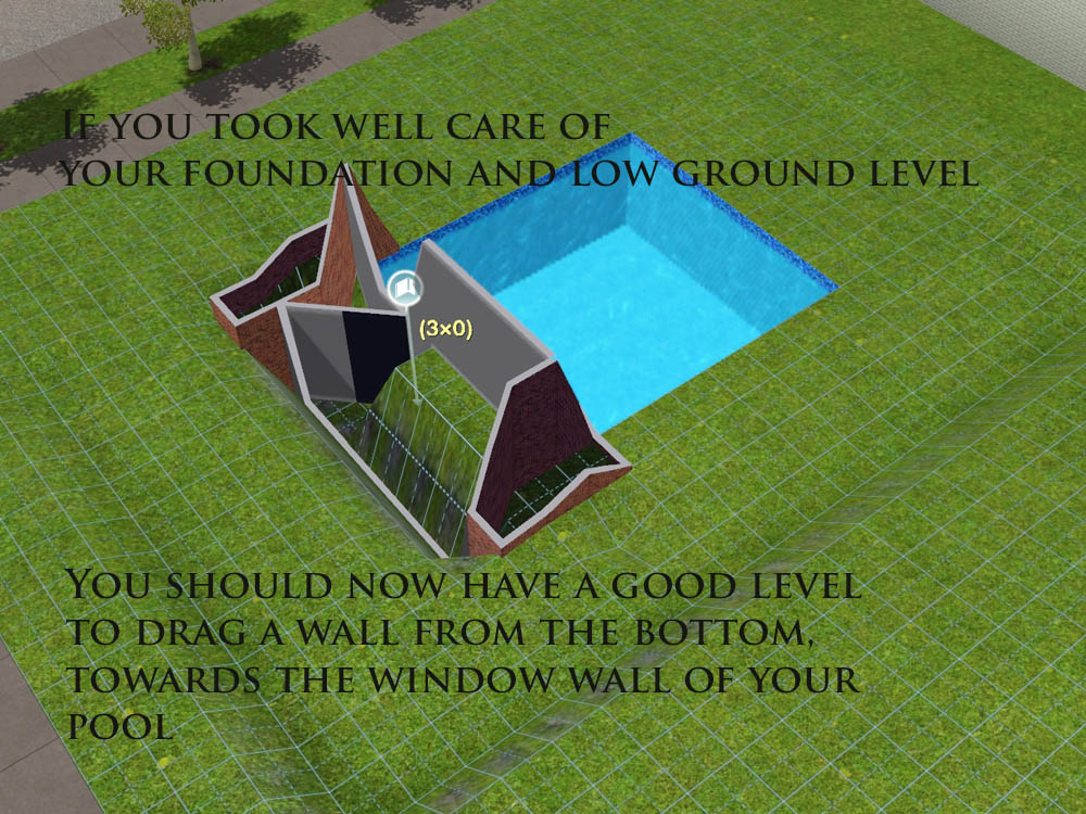 Mod The Sims - [Tutorial] Pool in the basement with foundations