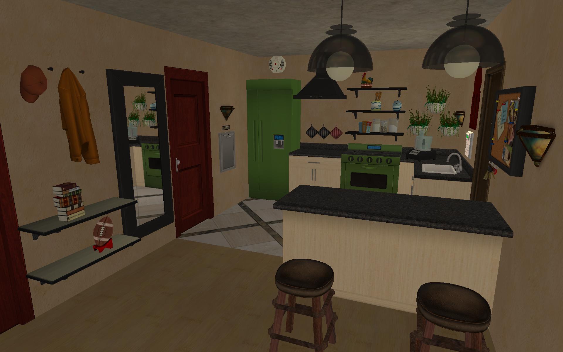 Mod The Sims - Two-tiled coat racks deco for the hallway