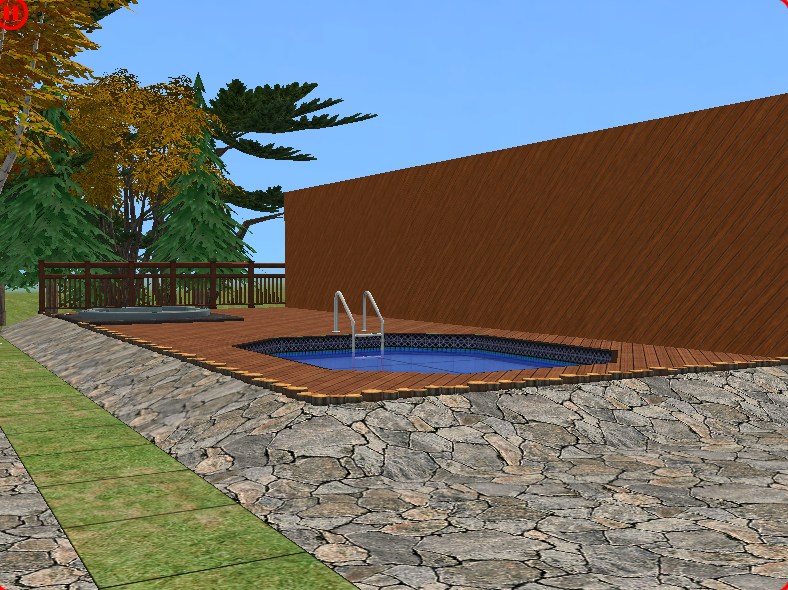 Mod The Sims - Round pool at foundation level