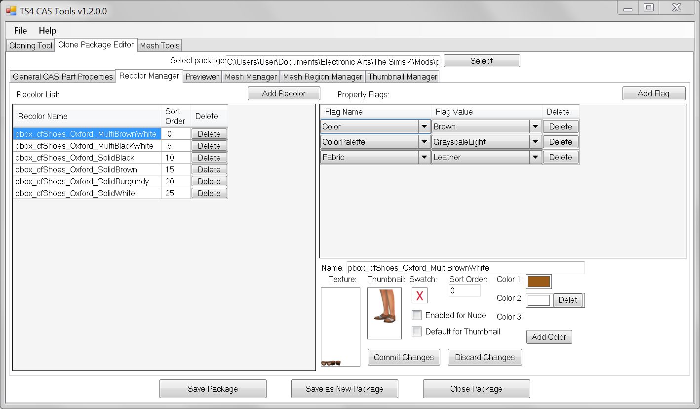 Mod The Sims - TS4 CAS/Mesh Tools V2.0.0.2: Tools for cloning, editing CC properties, recolors ...