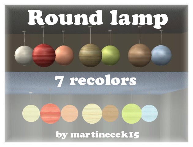 Mod The Sims - Blue and red recolor of round lamp