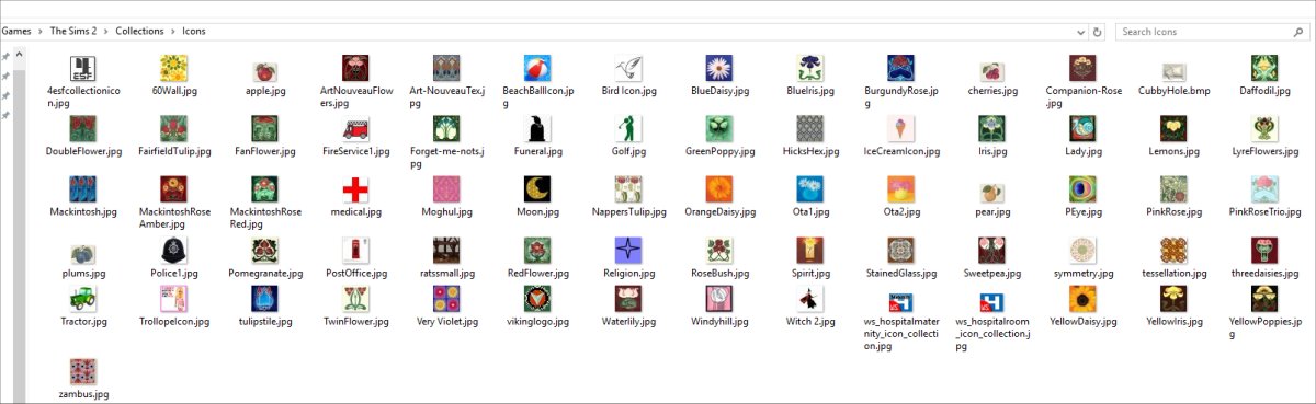 Mod The Sims - Organizing Collection icons