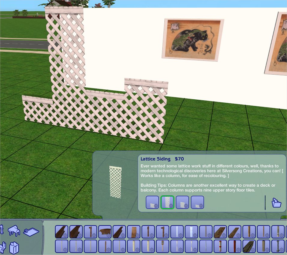 Mod The Sims - White Recolour for Lattice foundation?