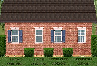 Mod The Sims - 1 Tile Colonial Style Window with Shutters - Maxis Match