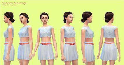 Mod The Sims - Sunday Morning -crop top outfit-