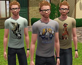 Mod The Sims - 3 Bioshock T-Shirts for Young Adult/Adult Males