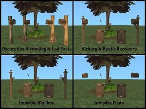 Mod The Sims - 2 Decorative Mailbox Posts