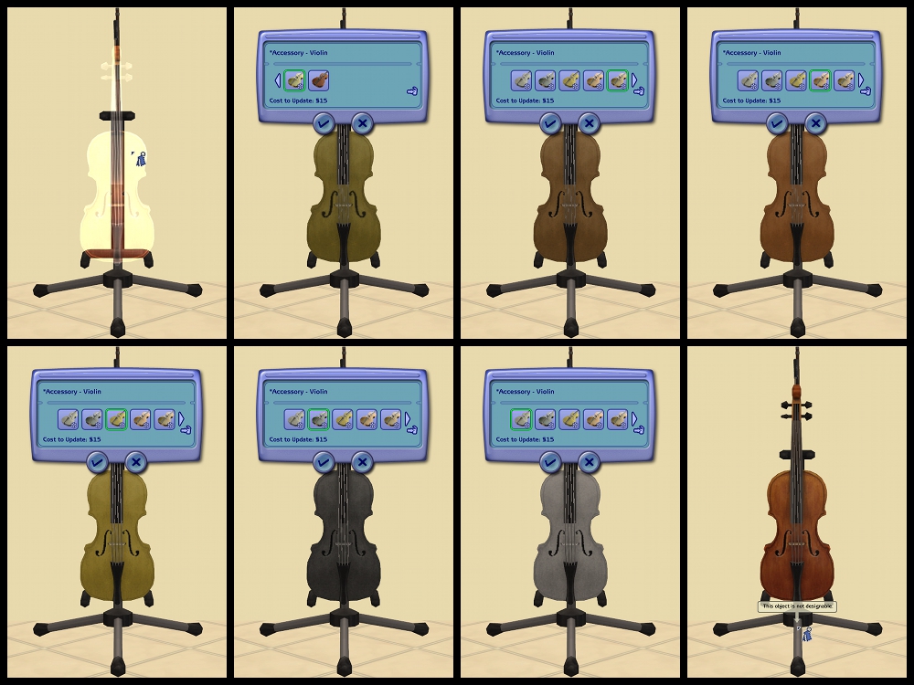 Mod The Sims - FT - Violin in Metal Colours