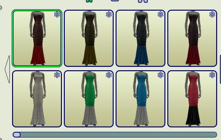 Mod The Sims - Trumpet bottom couture gowns by JB