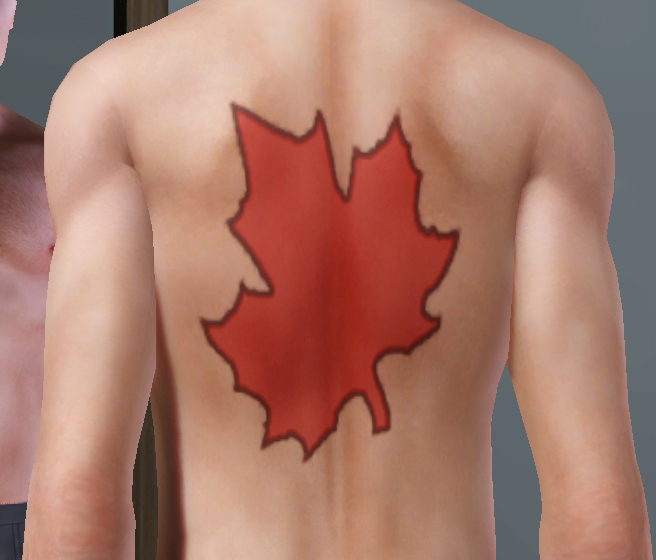 canada leaf tattoo