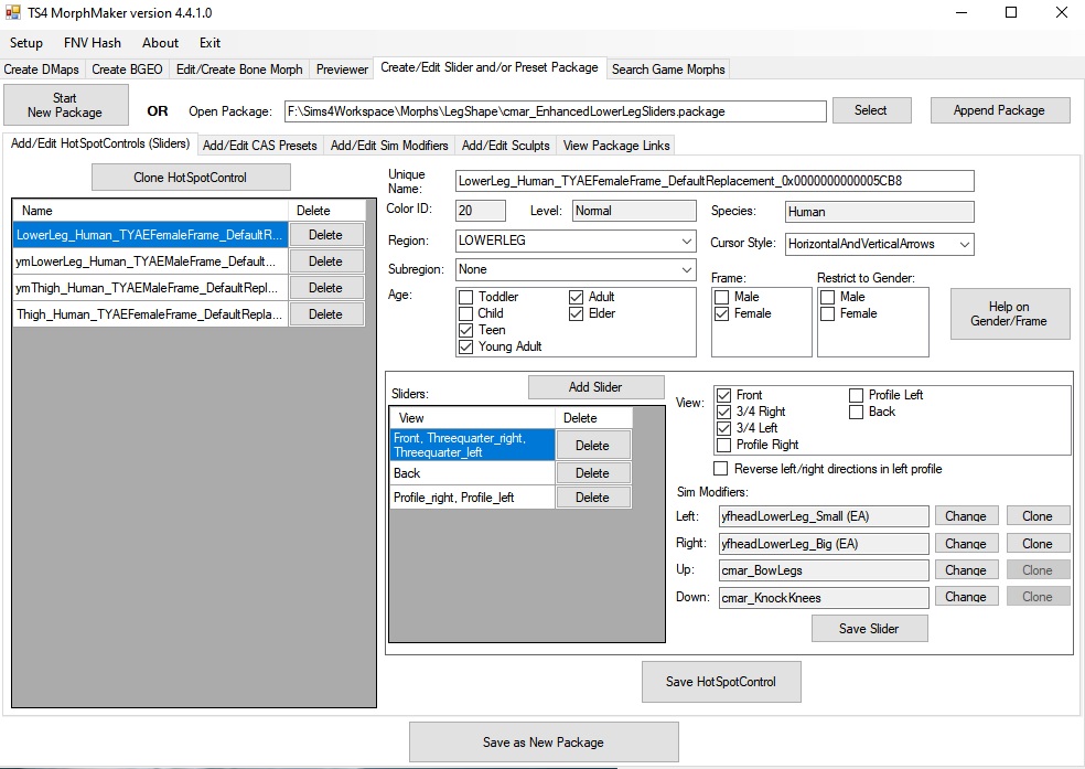 Mod The Sims - Using TS4 MorphMaker to relocate sliders