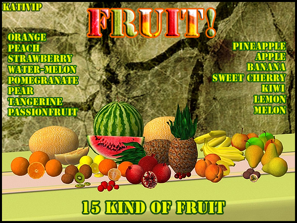 Mod The Sims - A single deco piece of fruit