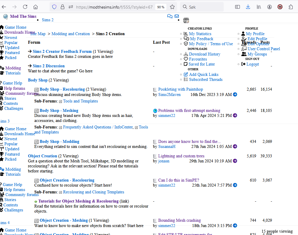 Mod The Sims - Bootstrap Bluefish style not working properly