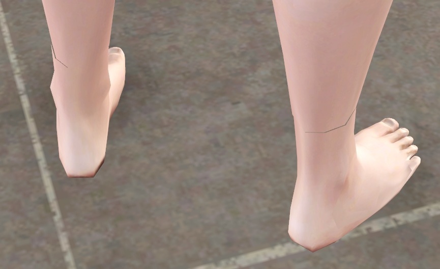 Mod The Sims - Misfit at the ankle between bottom and feet after ...