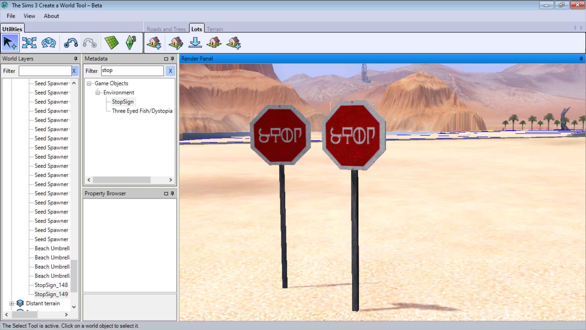 Mod The Sims - Simmlish Stop Sign for CAW