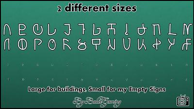 Mod The Sims - Simlish Alphabet Wall Decals