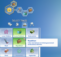 Mod The Sims - Sims 4 Political Party Traits (Updated Both Democrat and ...
