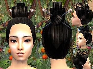 Mod The Sims - Geisha hairstyle by request