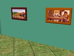 Mod The Sims - Requested "Jesus" Multi-Framed Painting With Diagonal ...