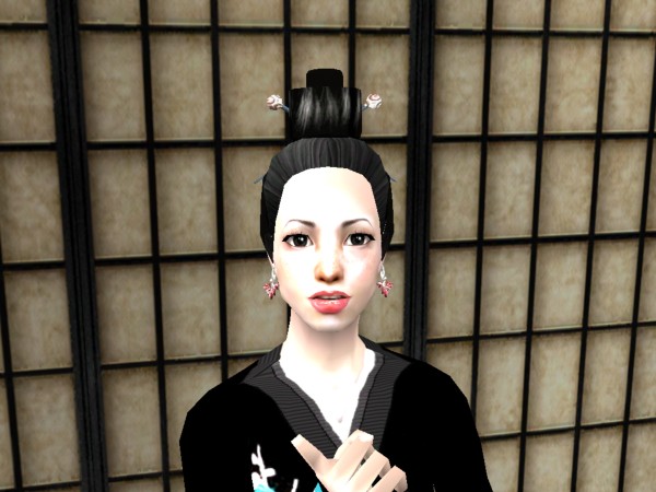 Mod The Sims - Geisha hairstyle by request