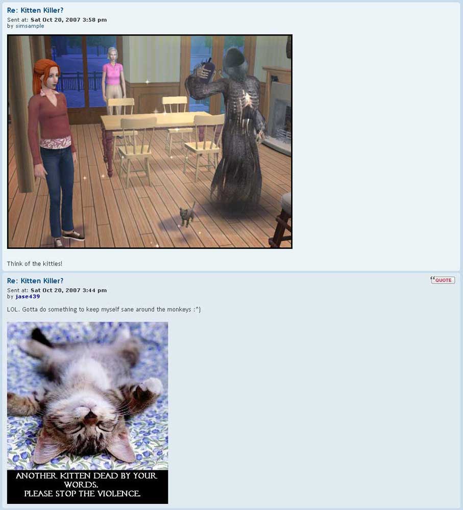 Mod The Sims - Does Inteen ACTUALLY kill kittens?