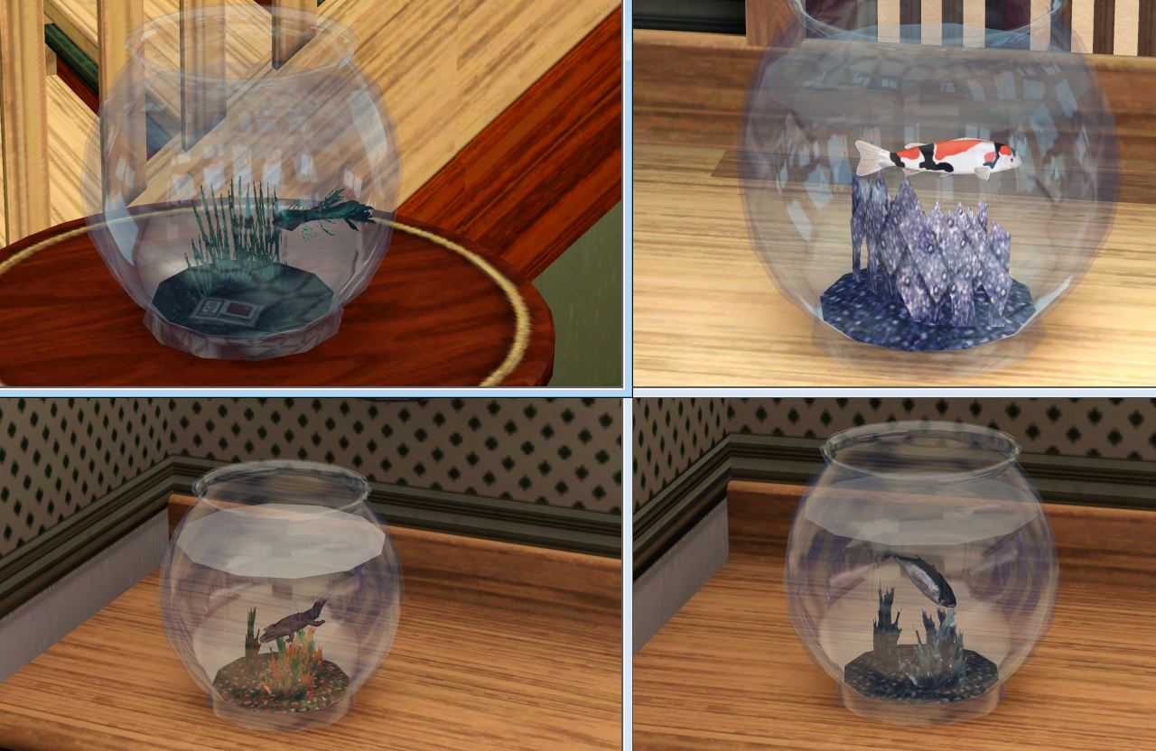 Mod The Sims - Unique Fishbowls: A Small Thing I Miss From TS3