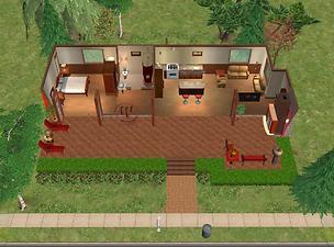 Mod The Sims - Hummingbird (modern base-game no-cc one-bedroom house)