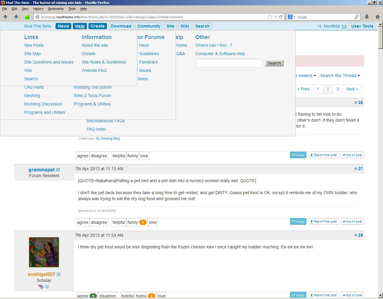 Mod The Sims - Multiple menus on the screen