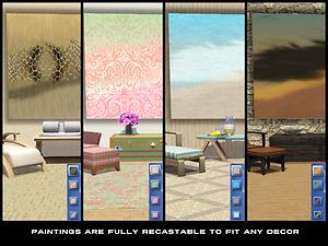 Mod The Sims - CAStable Artwork: Eight four-tile paintings