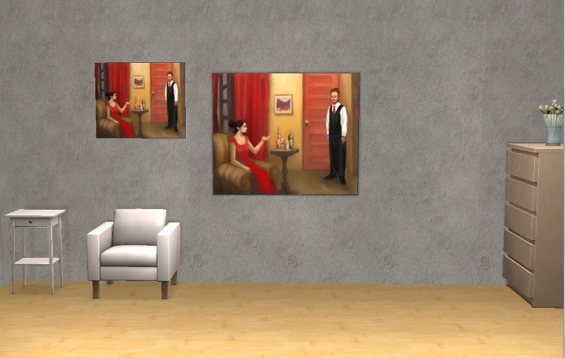 Mod The Sims - 23 Repo Linked One Tile Maxis Paintings