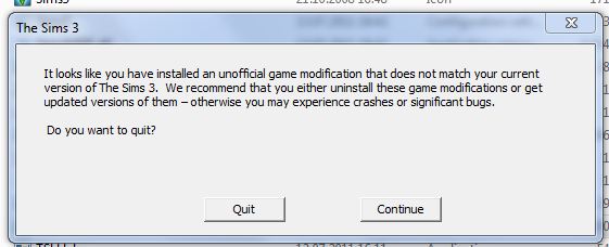 Mod The Sims - Problem with unofficial modifications and "unable to ...