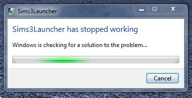 Mod The Sims - Sims 3 Launcher has stopped working!