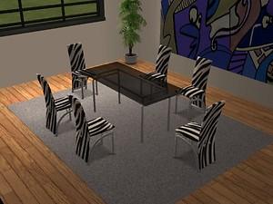 Mod The Sims - 2 Small Dotts - Modern Dining Set