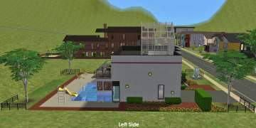 Mod The Sims - Modern Split-Level: 3B/2.5B/Garage and Pool ~ Built with ...
