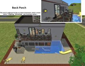 Mod The Sims - Modern Split-Level: 3B/2.5B/Garage and Pool ~ Built with ...