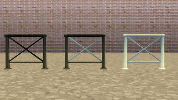Mod The Sims - Airy Metal Fencing: X Style and FourTier Fencing